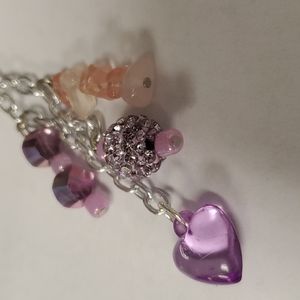 Hand Crafted | Accessories | Handmade Pink Heart Keychain | Poshmark